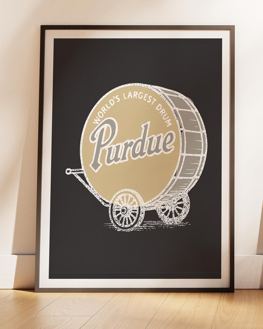 Purdue Marching Band Drum Print - Etsy