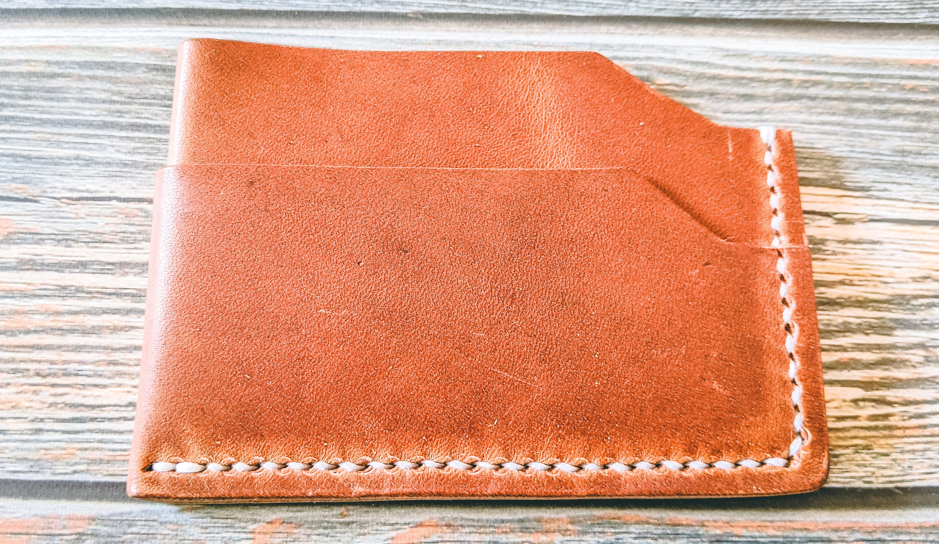 Horween Dublin Leather Slim Wallet | Etsy