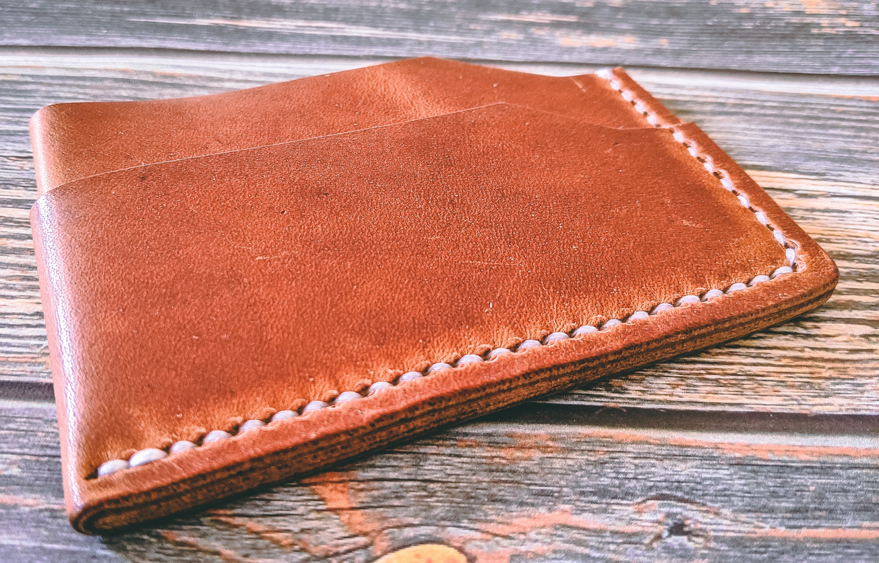 Horween Dublin Leather Slim Wallet | Etsy