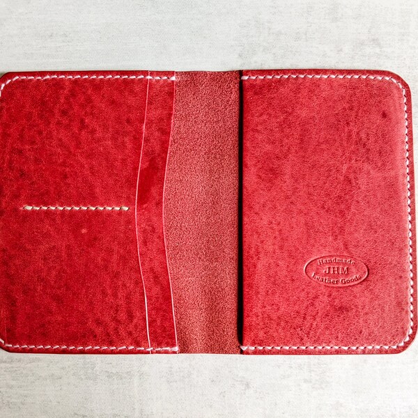 Red Women's Leather Passport Cover - Etsy