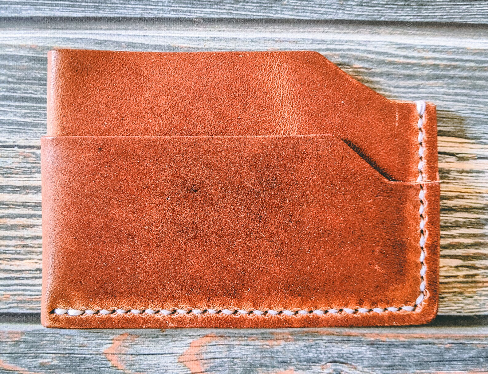 Horween Dublin Leather Slim Wallet | Etsy