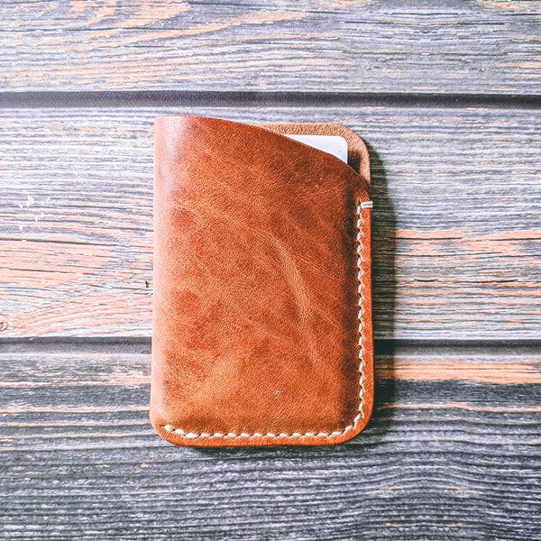 Leather Card Wallet - Etsy