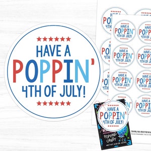 4th of July Tag, Have a Poppin 4th of July, Pop Rocks Tag, 4th of July ...