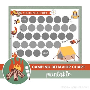 Reward Chart Printable, Kids Chore Chart, Behavior Chart, Camping ...