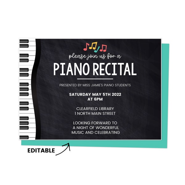 Recital Invitation - Etsy