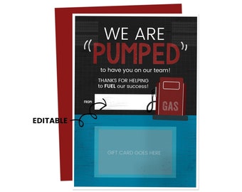 Gas Gift Card, Employee Appreciation Gift Tags, Staff Thank You Card ...