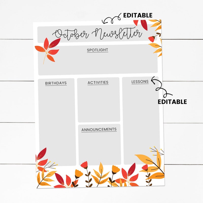 Newsletter Template - Etsy