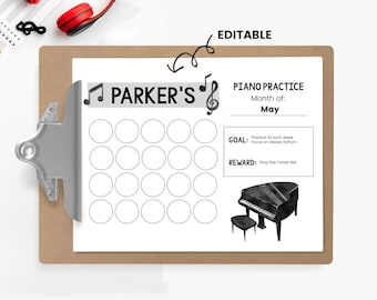 Piano Assignment Sheet - Etsy