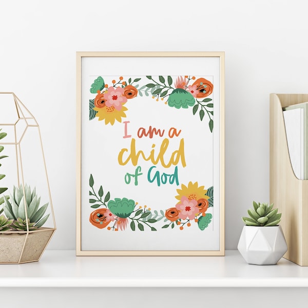 I Am a Child of God Printable - Etsy
