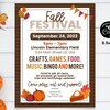Fall Festival Flyer, Fall Fundraiser, Fall School Event, Harvest ...