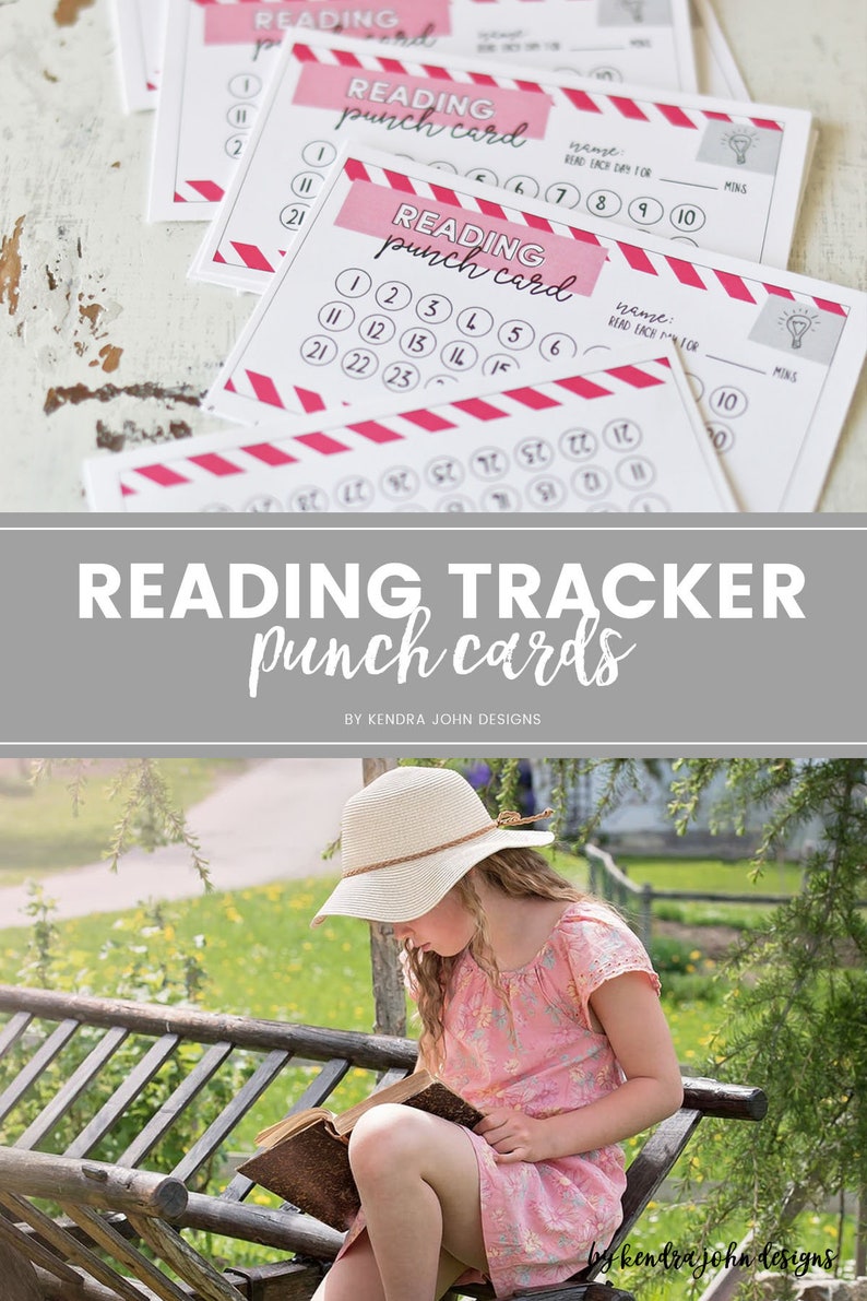 Reading Punch Card Reward Chart Homeschool Reading Log - Etsy