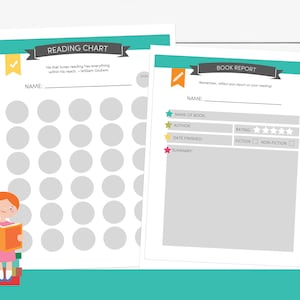 Reading Planner for Kids, Kids Reading Journal, Printable Reading List ...