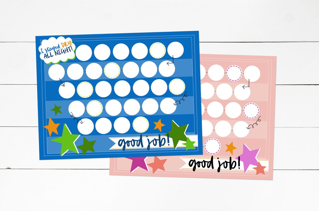Potty Training Chart, Stay Dry at Night, Behavior Reward Chart ...