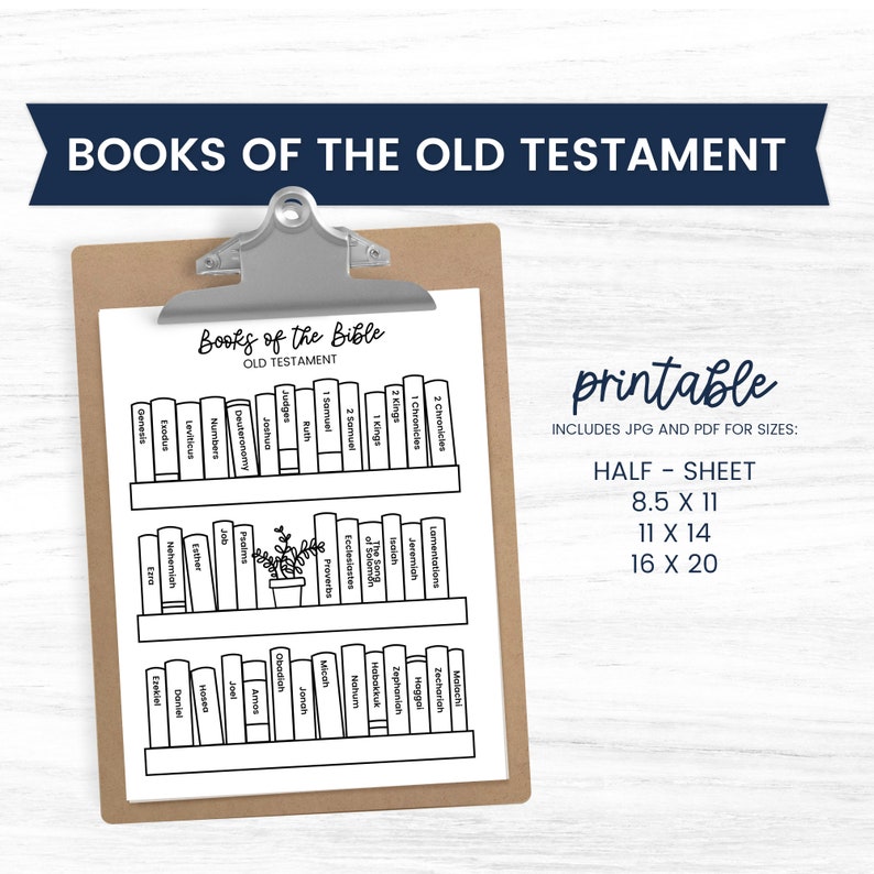 Books of the Old Testament Books of the Bible Coloring Page - Etsy