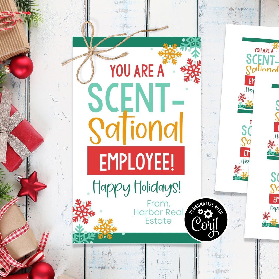 Scent-sational Christmas Gift Tag, Staff Christmas Gift Tag, Employee ...