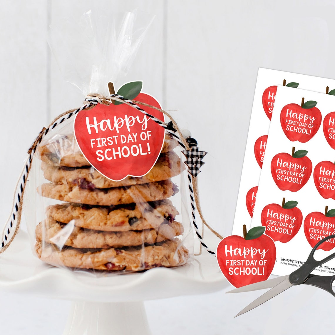 Back to School Gift Tag Happy First Day of School Tag Back - Etsy
