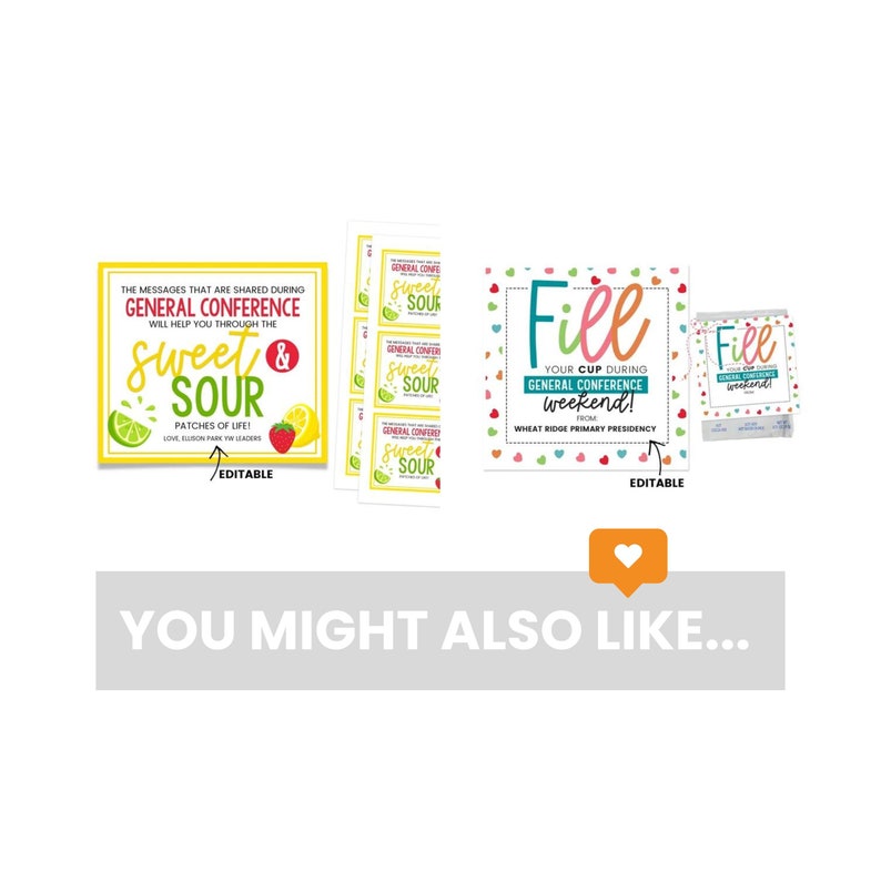 General Conference Treat Tag, General Conference Reminder, General ...