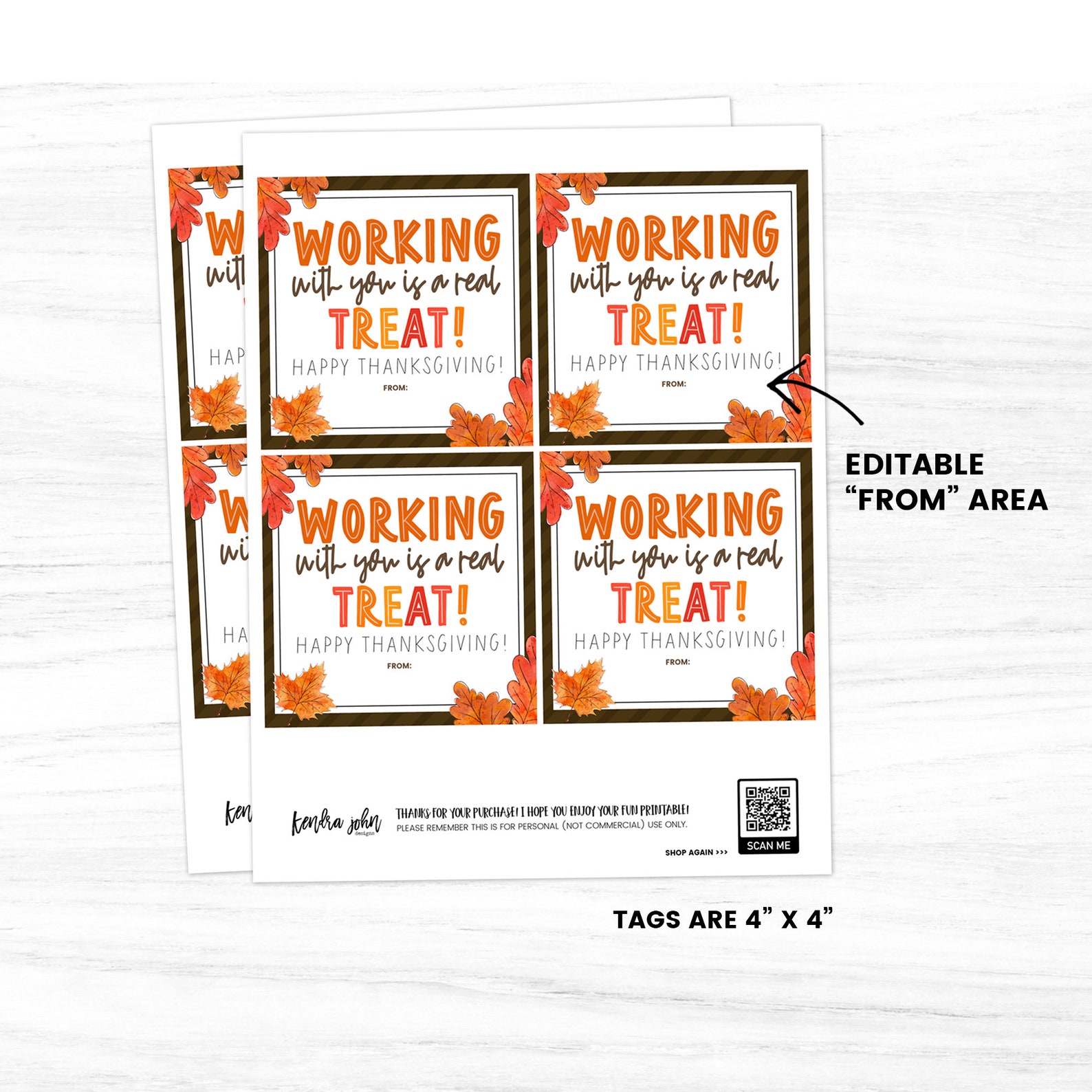 Thanksgiving Appreciation Treat Tag Thanksgiving Employee - Etsy