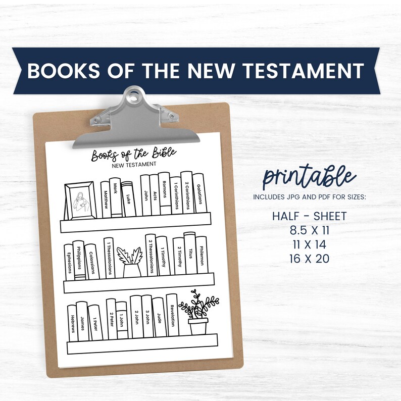 Books of the New Testament Bible Coloring Pages for Kids - Etsy