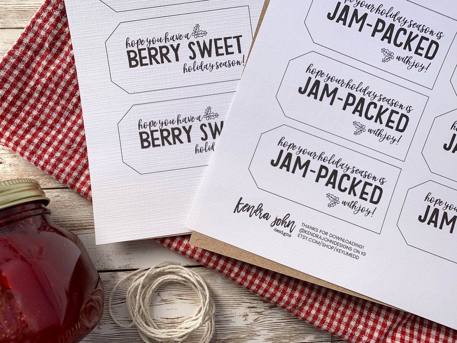 Christmas Gift For Neighbor Jam Labels Printable Teacher | Etsy