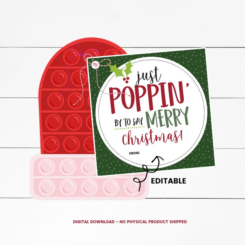 Pop It Gift Tag Fidget Toy Favor Tag Pop It Gift Idea - Etsy