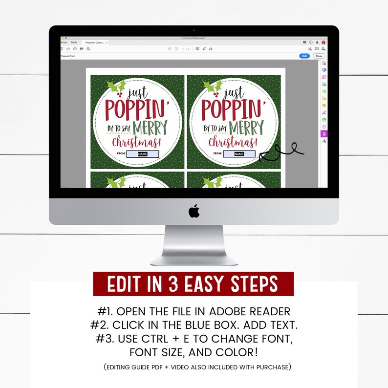 Pop It Gift Tag Fidget Toy Favor Tag Pop It Gift Idea - Etsy