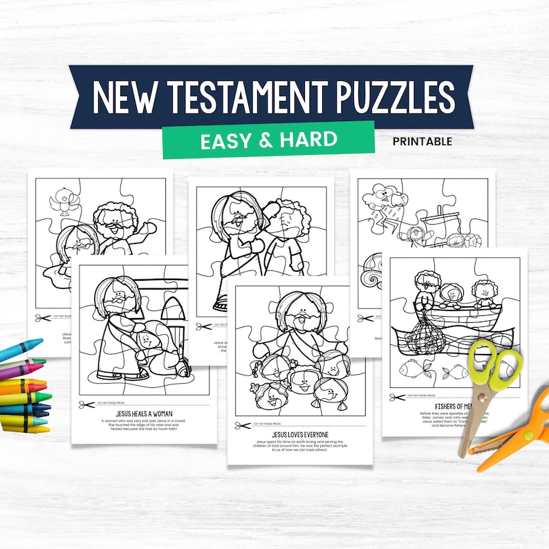 New Testament Puzzles Bible Game for Kids Stories of Jesus - Etsy