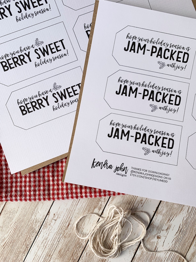 Christmas Gift for Neighbor Jam Labels Printable Teacher - Etsy