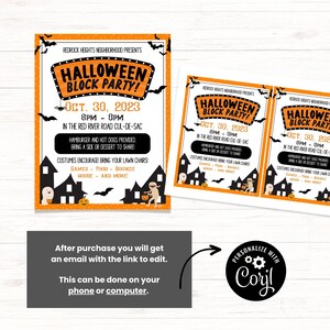 Halloween Block Party, Block Party Invite, Neighborhood Party, Costume ...