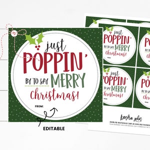 Pop It Gift Tag, Fidget Toy Favor Tag, Pop It Gift Idea, Holiday Pop It ...