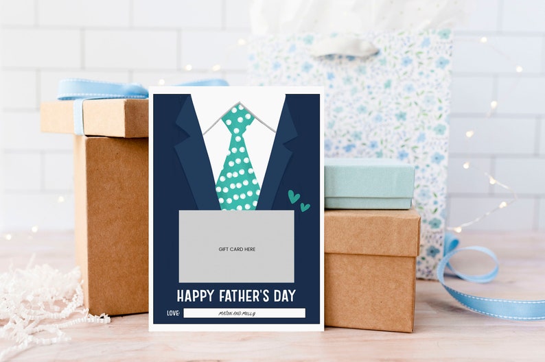 Father's Day Gift Card Holder Printable Father's Day - Etsy