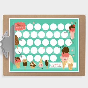 Ice Cream Reward Chart, Printable Behavior Chart, Girls Reward Chart ...