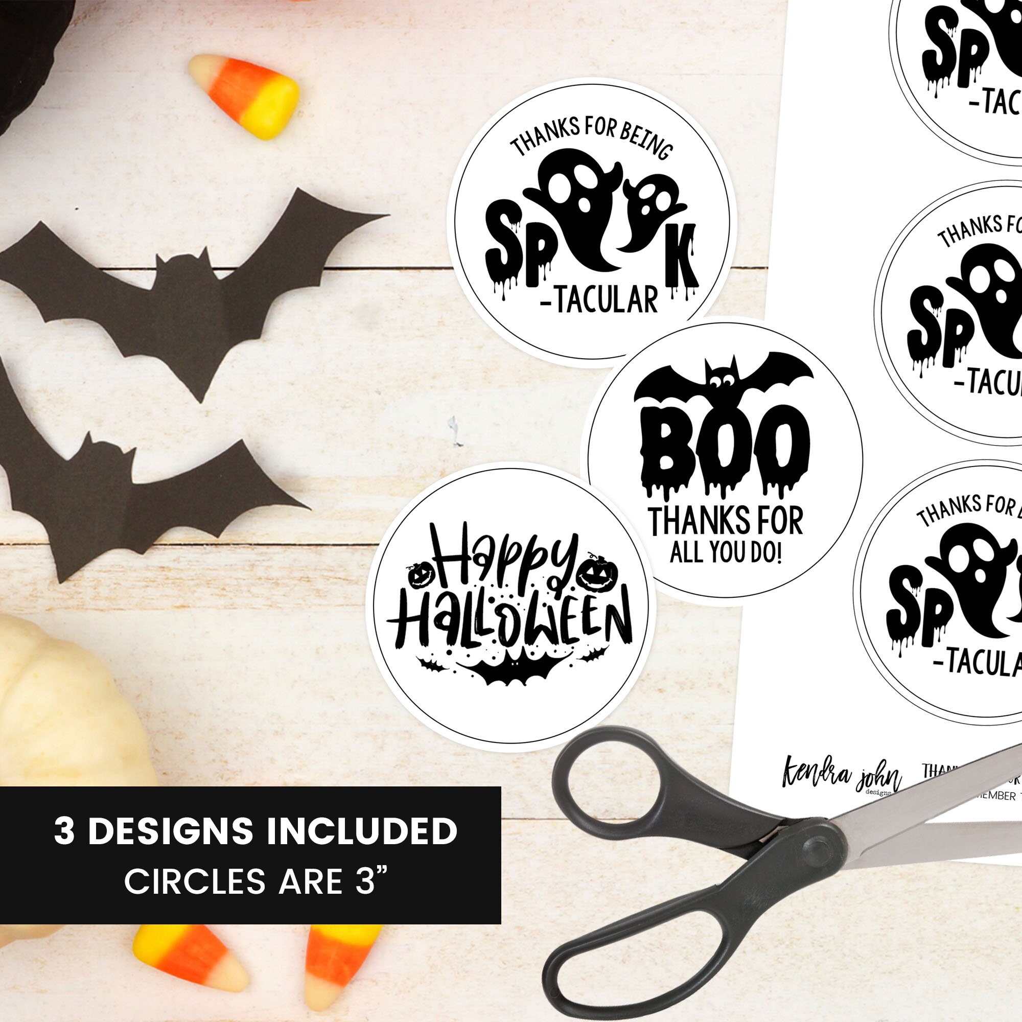 Halloween Treat Tags, Halloween Gift Tag Printable, Teacher Halloween ...