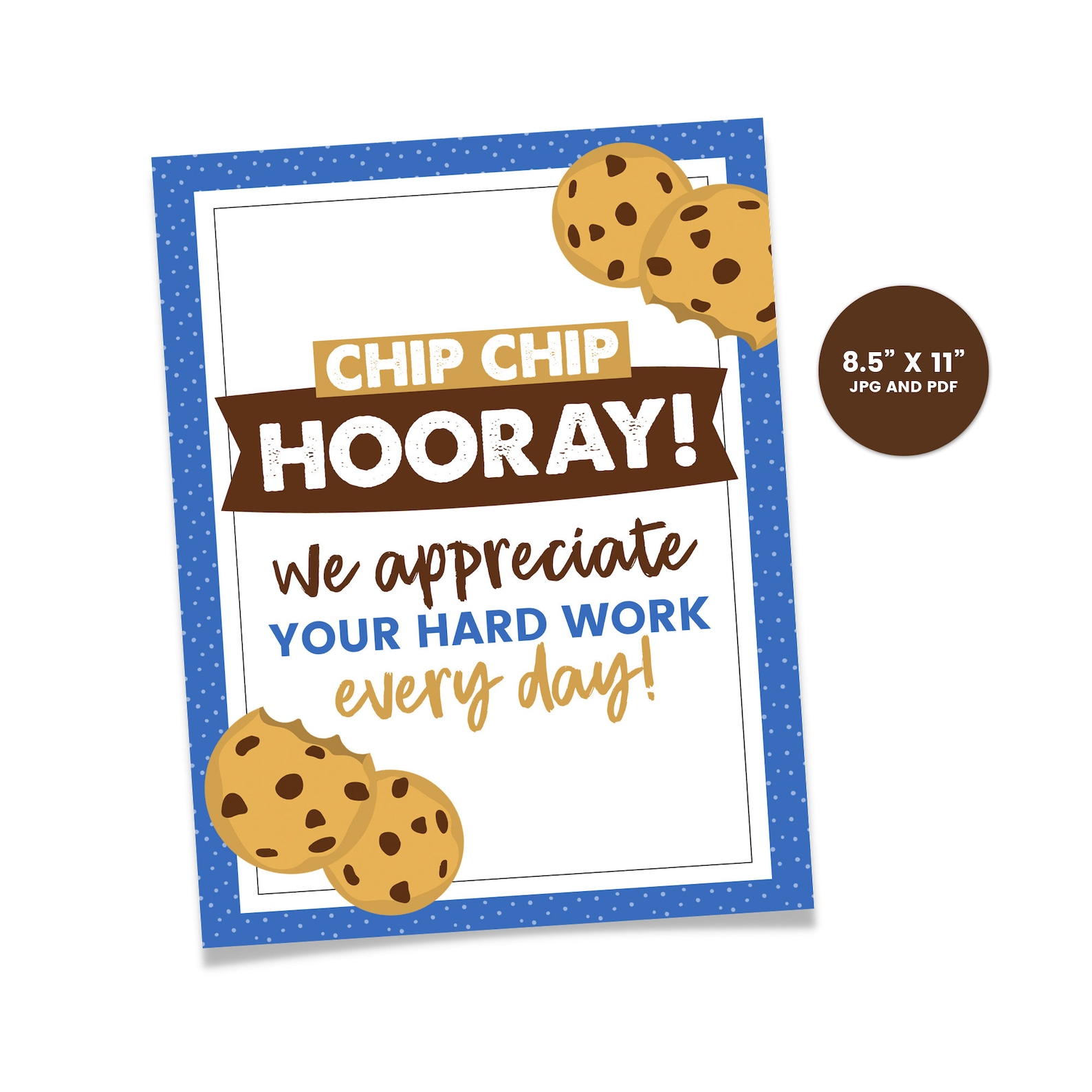 Cookie Poster Staff Appreciation Poster Chip Chip Hooray - Etsy
