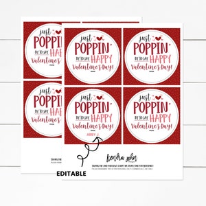 Valentine Pop It Tag, Pop It Valentine Printable, Pop It Printable ...