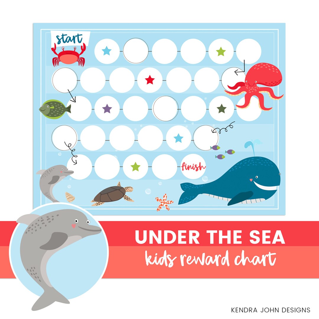 Kids Reward Chart - Behavior Chart for Kids - Under the Sea Chart ...