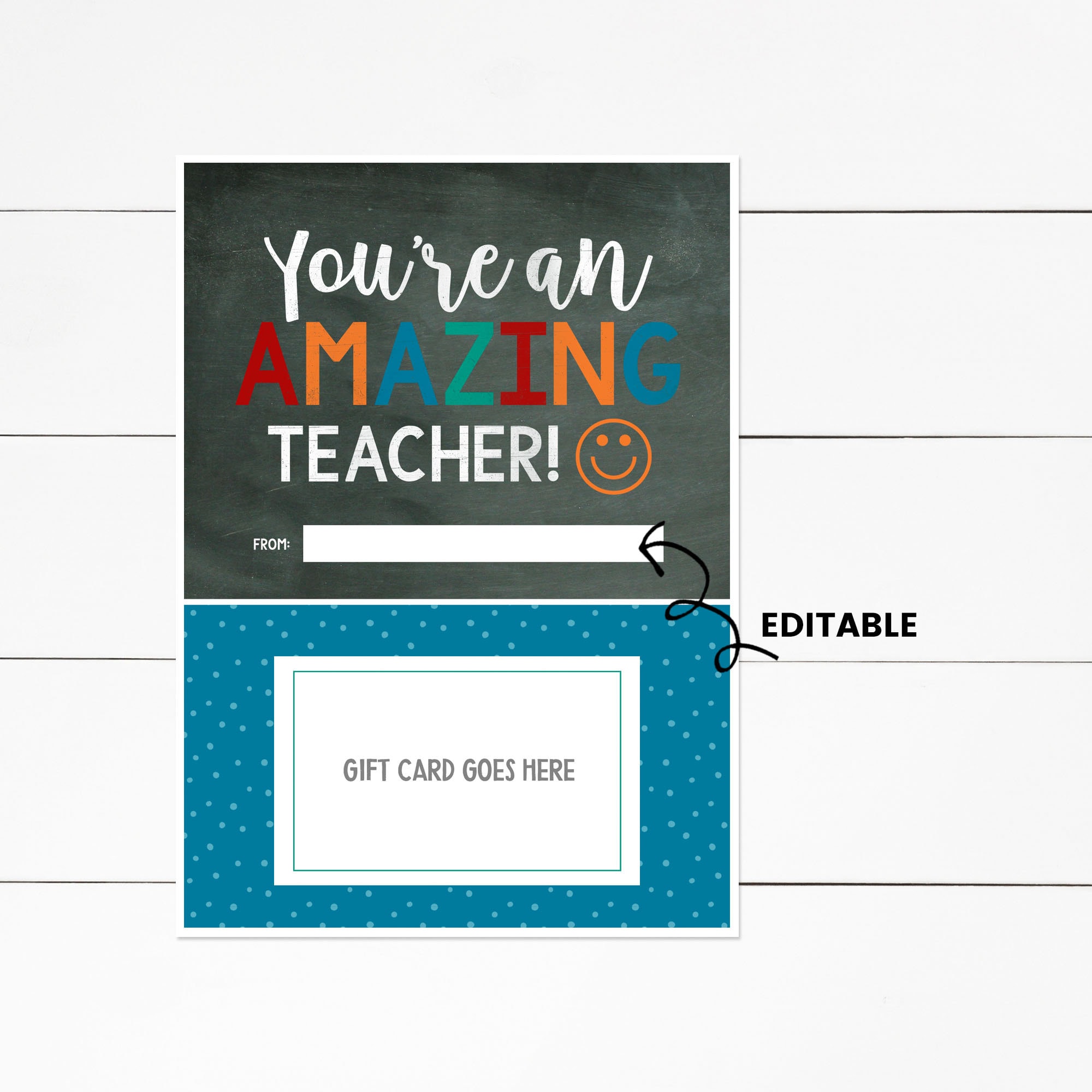 Amazon Gift Card for Teacher Teacher Appreciation Week - Etsy