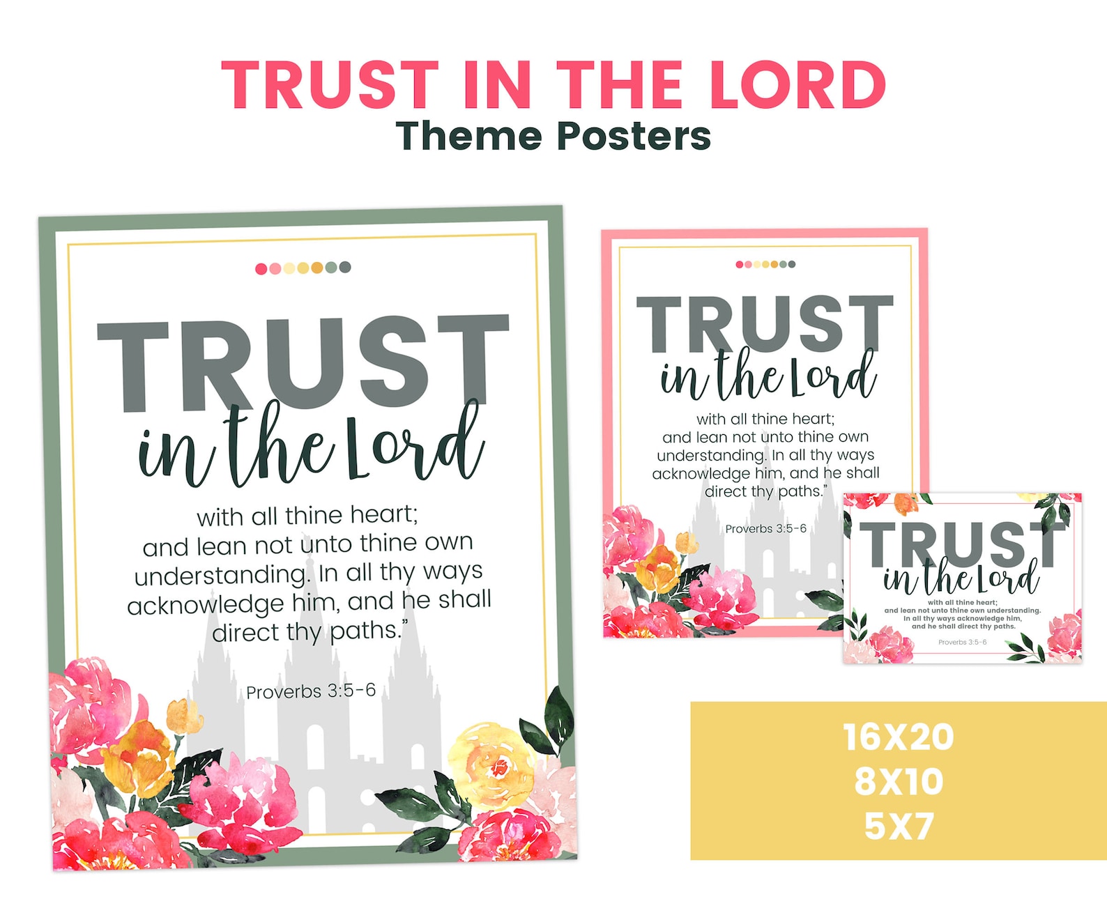 LDS Youth Theme 2022, Trust in the Lord, Youth Theme Poster, YW Theme ...