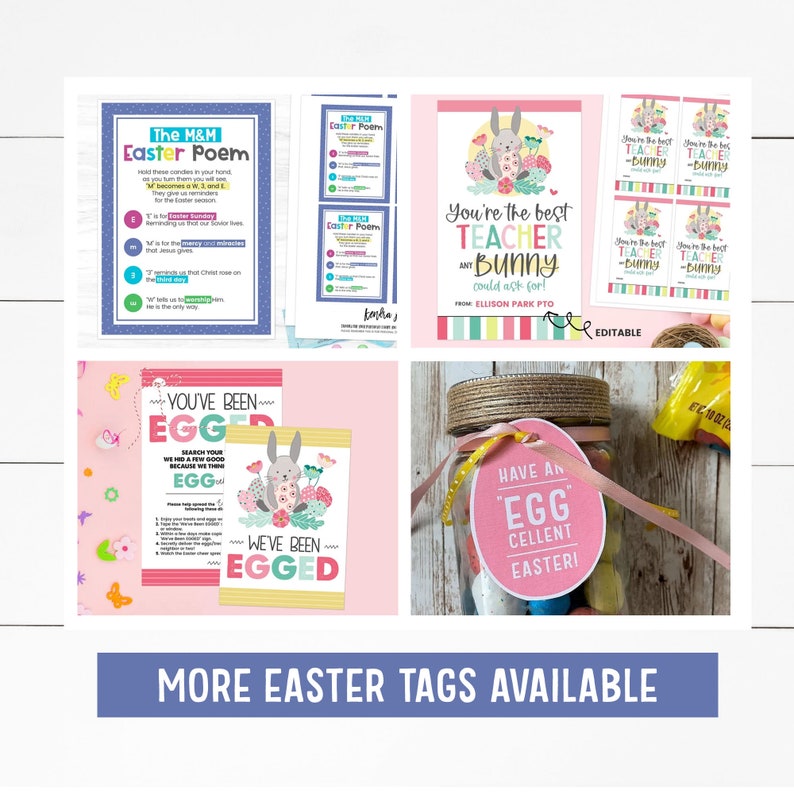 Bunny Bait, Easter Bunny Food, Easter Bag Topper, Easter Gift Tag ...