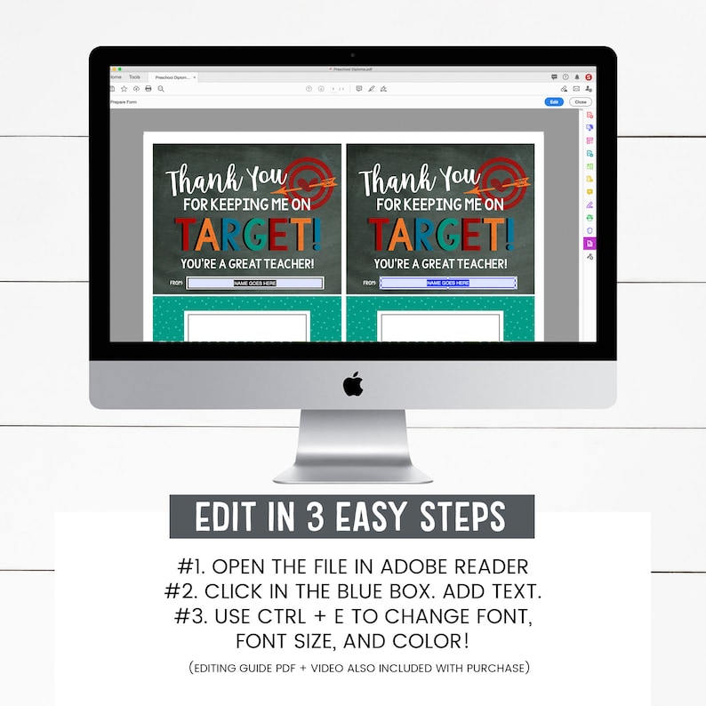 On Target Printable Teacher Appreciation Gift Card Holder | Etsy