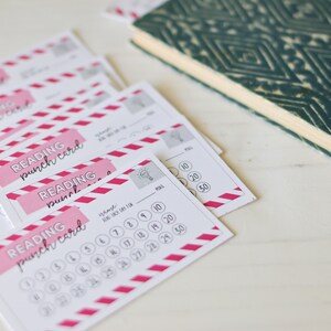Reading Punch Card - Reward Chart - Homeschool - Reading Log - Etsy