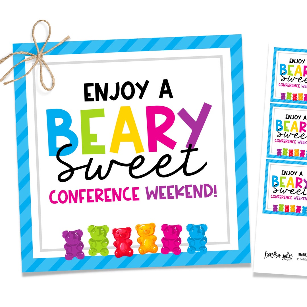 General Conference Treat Tag, Gummy Bear Tag, General Conference ...
