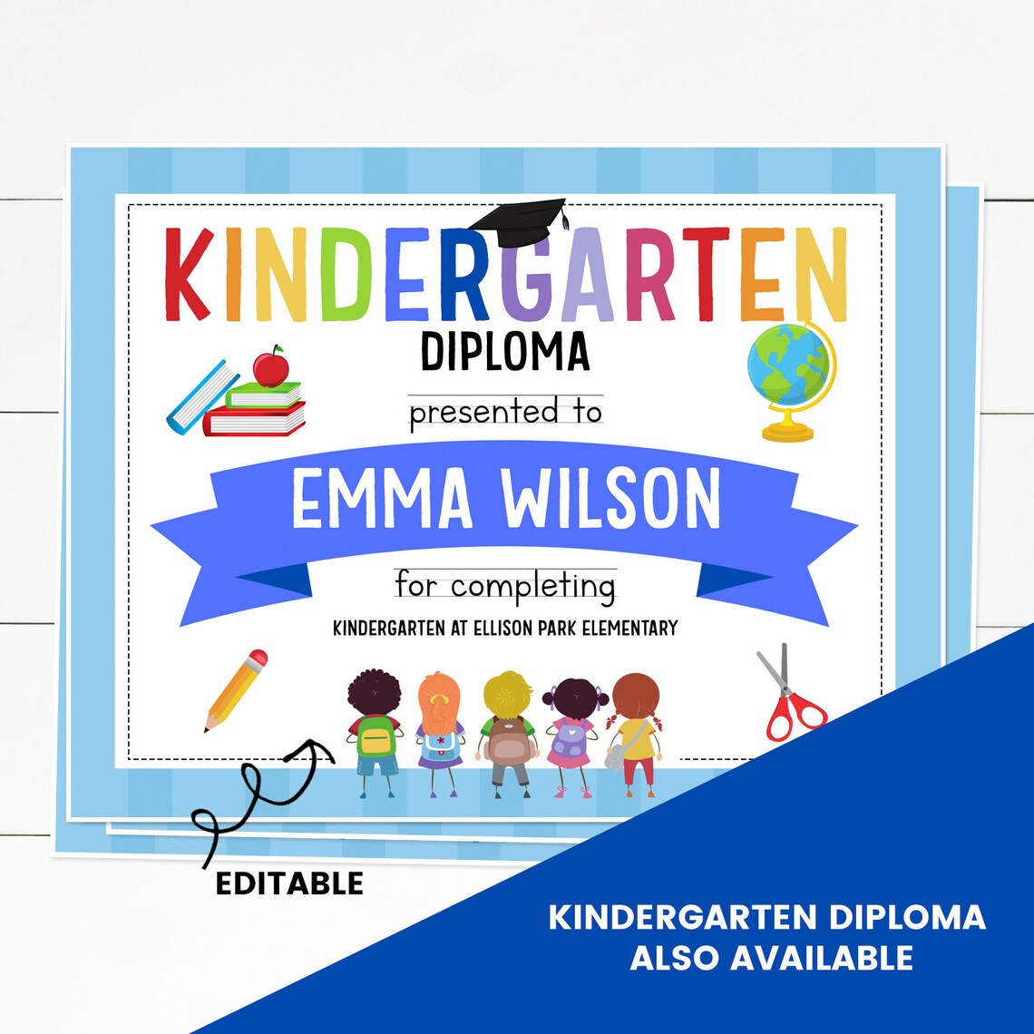Kindergarten Graduation Invitation Printable Graduation - Etsy