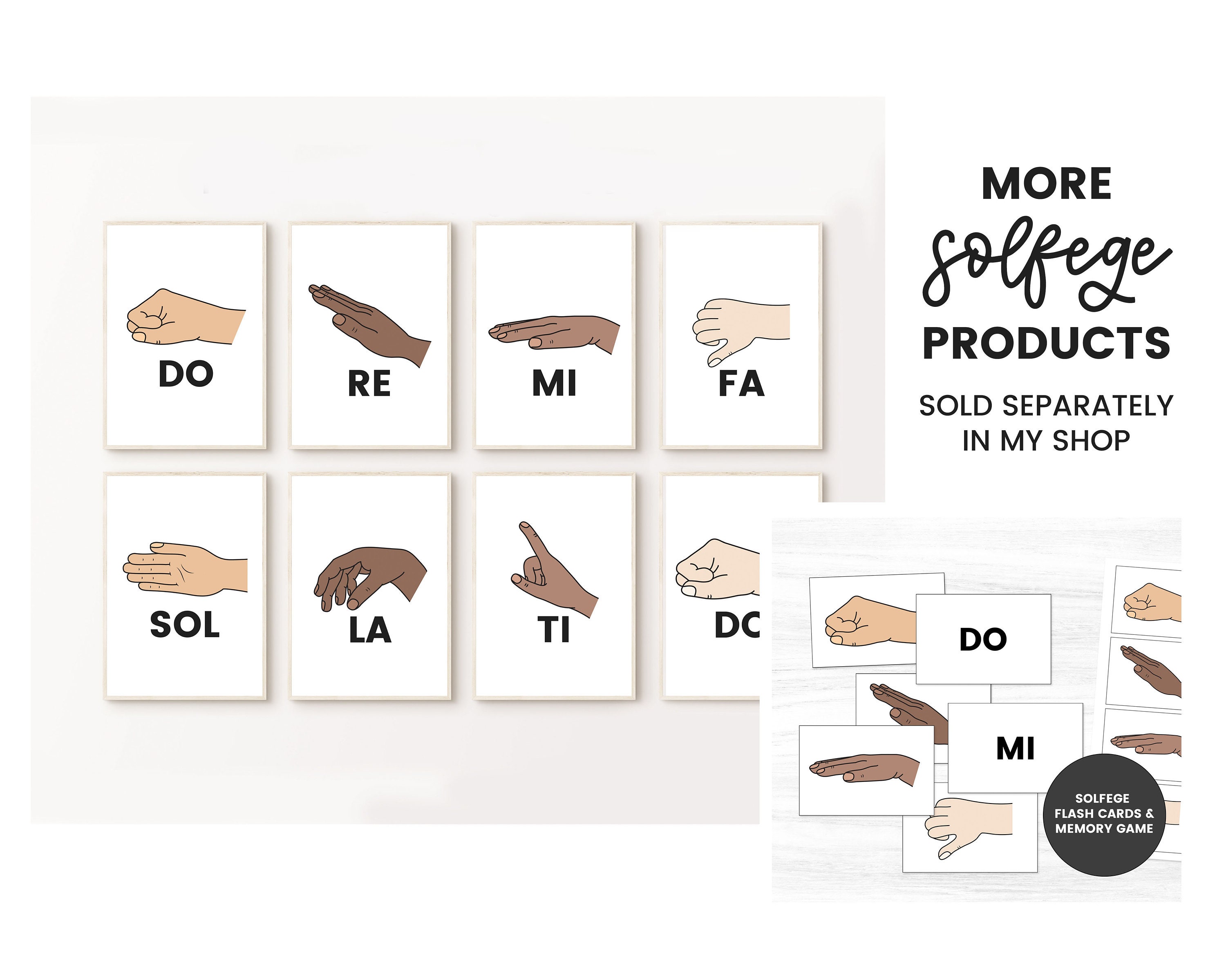 Solfege Poster, Solfege Hand Sign, Music Class Poster, Music Teacher ...