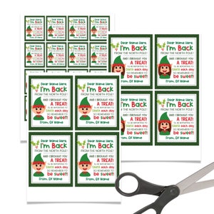 Elf I'm Back Tag, Elf Treat Tag, Elf Arrival Letter, Elf Welcome Back ...