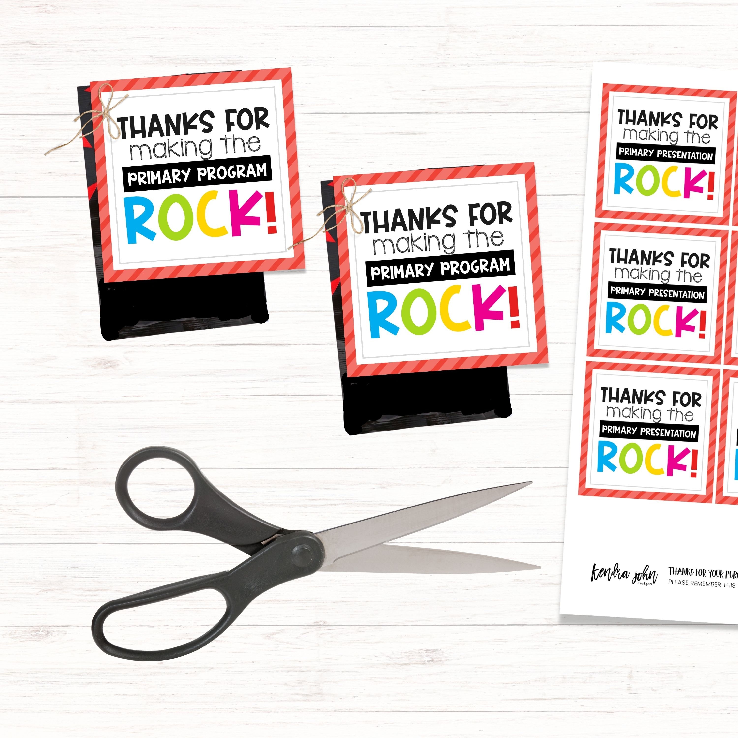 Primary Program Thank You, Popping Candy Tag, Primary Program ...