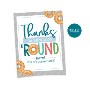 Bagel Sign, Staff Appreciation Poster, Break Room Sign, Teacher ...