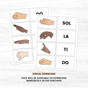 Solfege Flashcards, Solfege Hand Signs Printable, Elementary Music ...