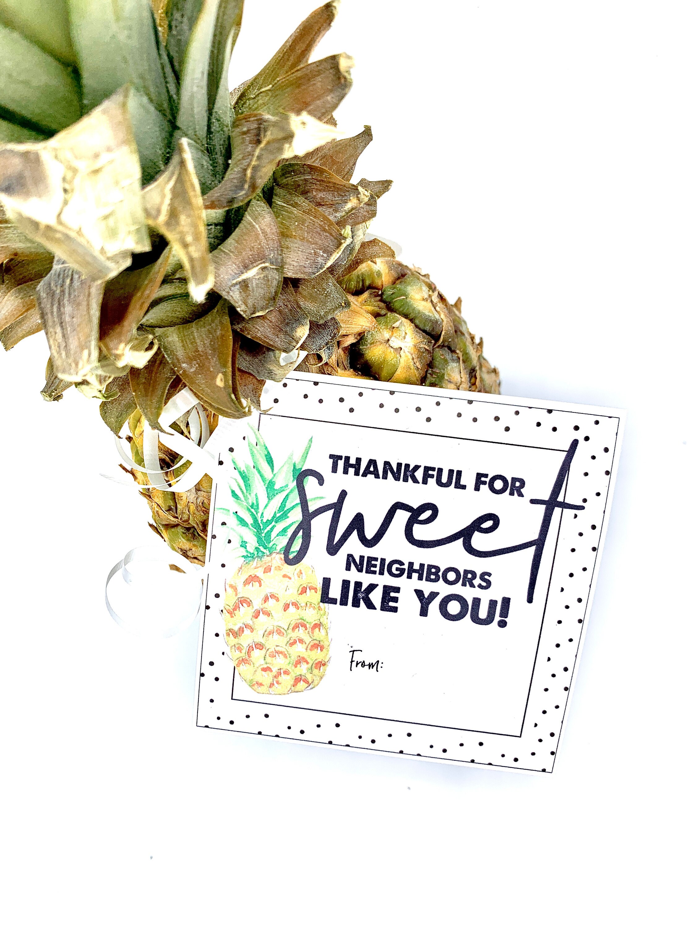 Printable Thank You Tag Pineapple Gifts Pineapple Thank You | Etsy