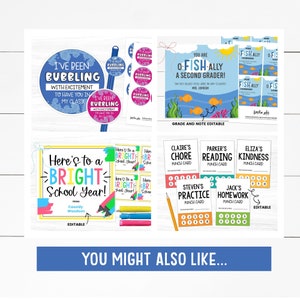 Highlighter Gift Tag, Bright School Year, Back to School Gift Tag ...